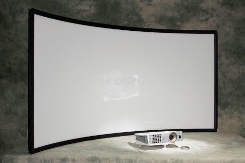 HD Customized Curved Projection Screen,fixed frame screen 180 Degree ...