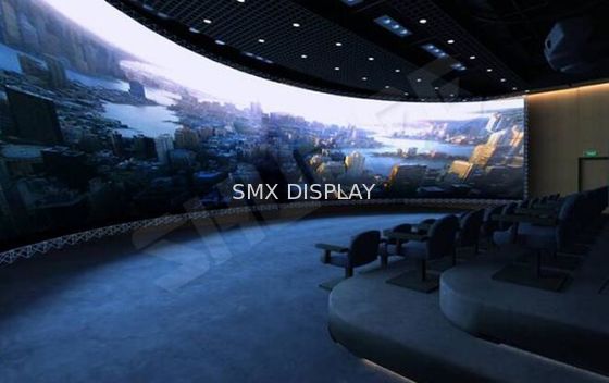 3D Curved Projection Screens For Cinema , Custom Silver Cylindrical Screen