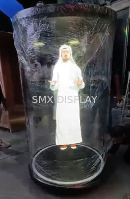 Ai Based Interactive 3D Hologram Box , 75inch Digital Human Round ...