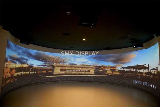 360° Curved Projection Screens 3.6mm Height Retractable For Cinema ...