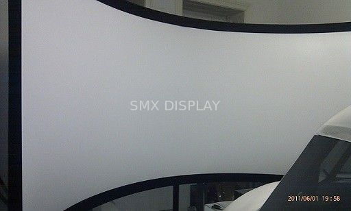 3D Curved Projection Screens For Cinema , Custom Silver Cylindrical Screen