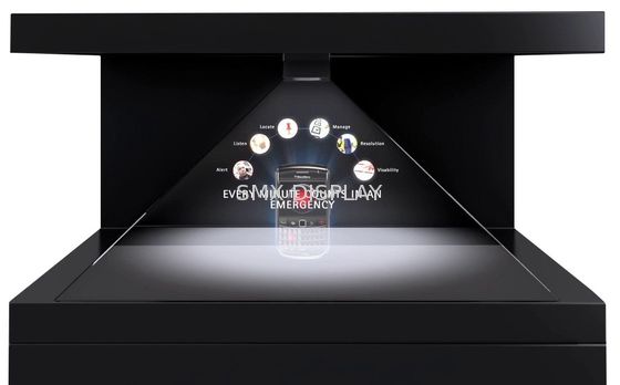 270° Full HD 3D Hologram Pyramid Display Showcase Holo Box Holographic Advertising