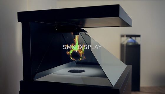 22" Holographic Display Pyramid 3D Hologram Showcase Full HD With Flight Case