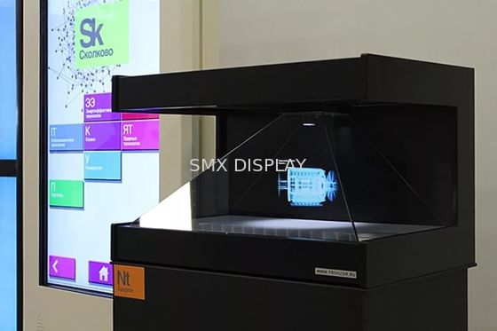 270° 22 Inch Full HD Hologram Pyramid 3D Display Showcase Hologram Box For Exhibition
