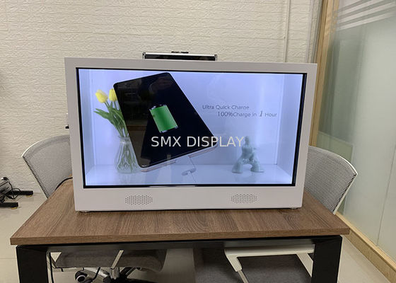 75 Inch Transparent LCD Showcase Jewelry Museum Exhibition 3D Hologram ...