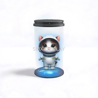 21.5inch 3D Holographic Cylinder Human Digital Interactive Holograms ...