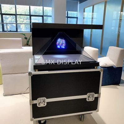270 Degree 22'' Pyramid 3D Holographic Display Showcase For Museum Exhibition Decoration