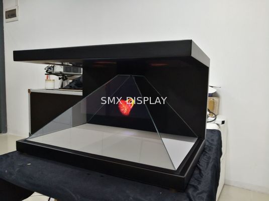 Full HD 4 Faces 3D Hologram Pyramid Display 240 x 240cm for Shopping Mall Advertising