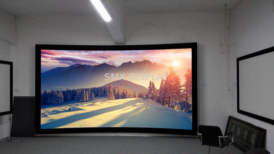 ROHS Cinema curved fixed frame screen , wall mounted screens for projectors