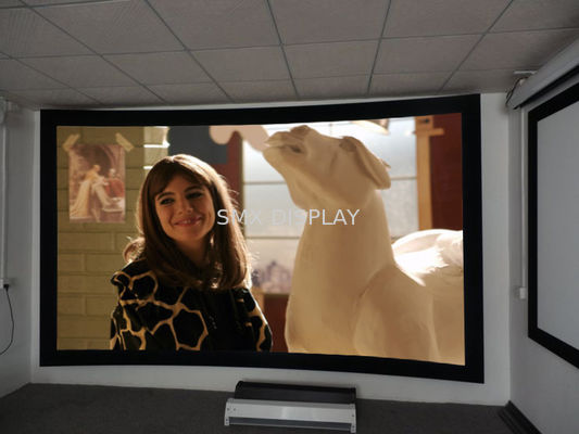 3D Silver Immersive curved theater screen , home cinema projection screen