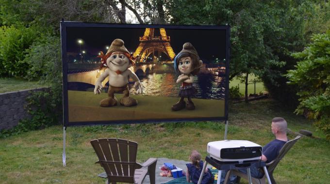 Portable Foldable Large Size Outdoor Fast Folding Projector Projection ...