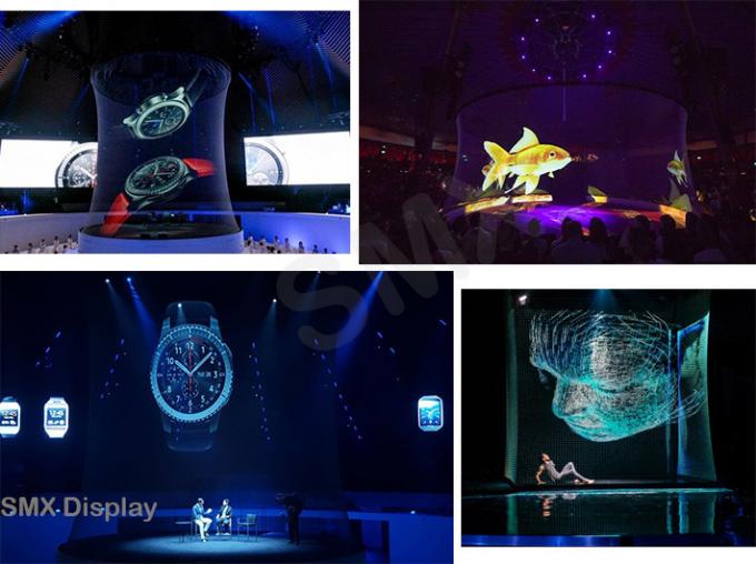 3D Holographic Projection Fabric Hologram Mesh Screen Transparent See ...
